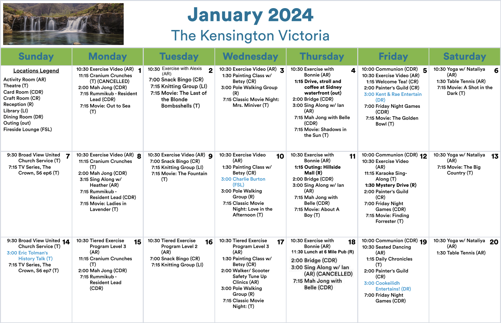 Residence Events | Kensington Seniors